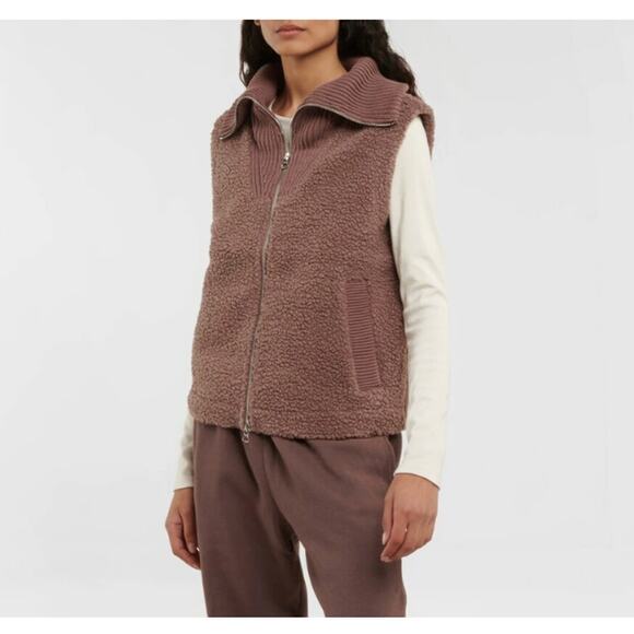 Varley | Jackets & Coats | Varley Teddy Zip Vest Brown Sherpa Large ...